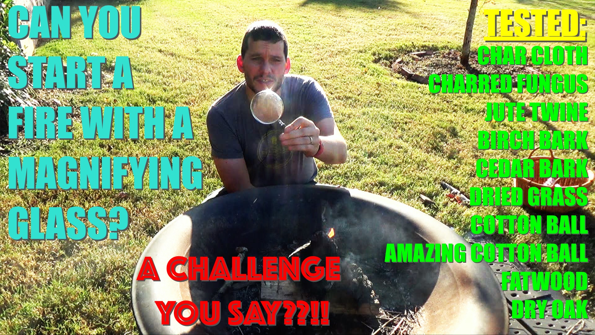 Bushcraft Challenge: Starting a Fire with a Magnifying Lens | PaleoHikerMD